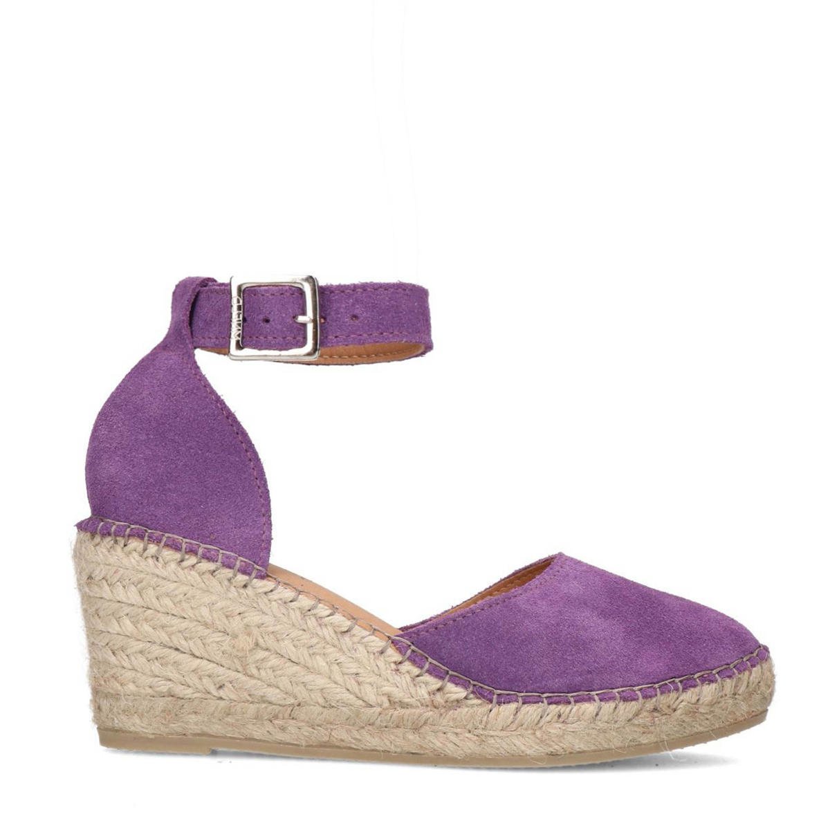 Manfield suède espadrilles paars | wehkamp