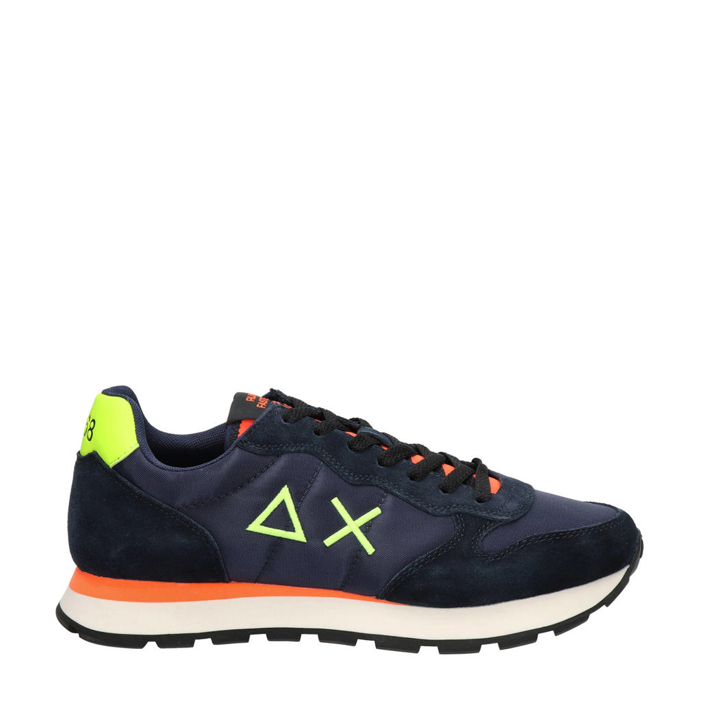 SUN68 Tom Solid suède sneakers donkerblauw | wehkamp