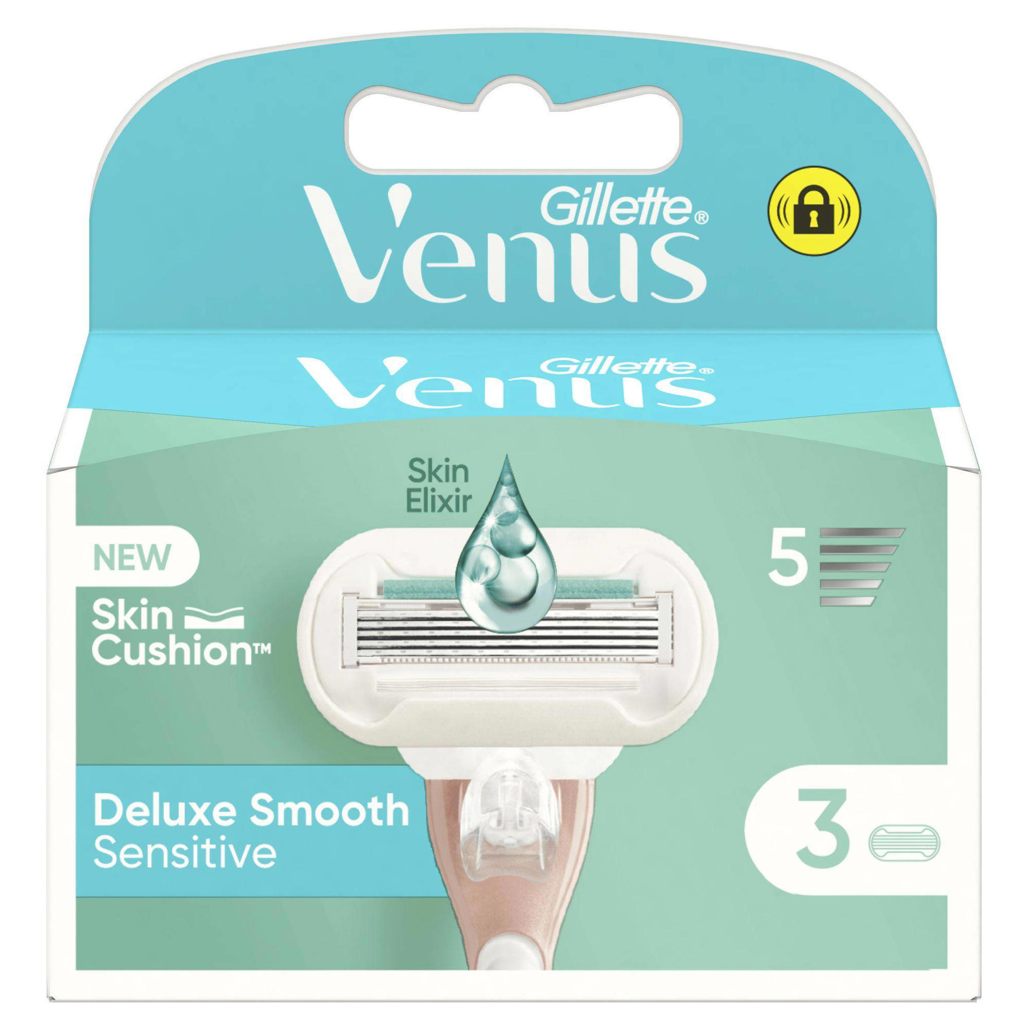 Gillette Venus Deluxe Smooth Sensitive - 3 navulmesjes | wehkamp