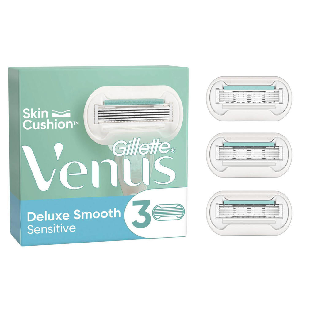 Gillette Venus Deluxe Smooth Sensitive navulmesjes - 3 stuks | wehkamp