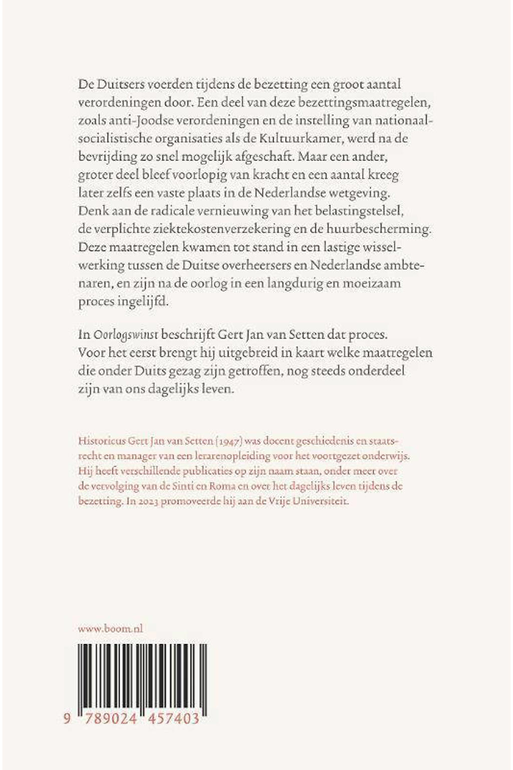 Gert Jan van Setten Oorlogswinst | wehkamp