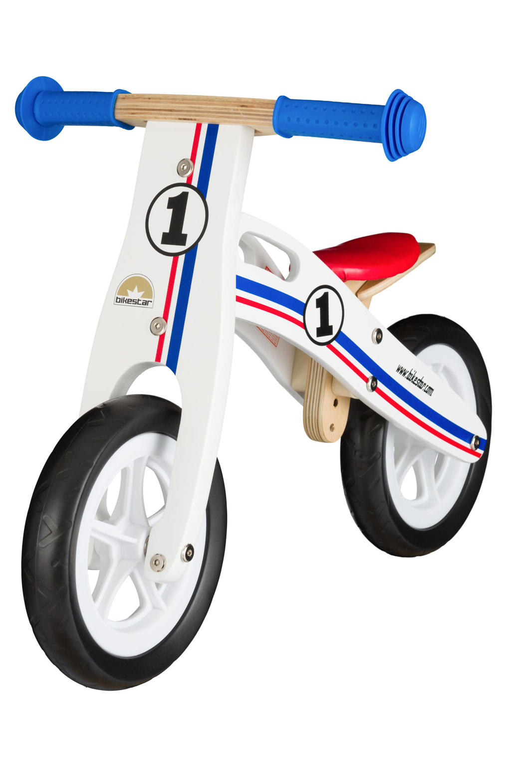 BikeStar houten loopfiets, 12 inch, wit | wehkamp