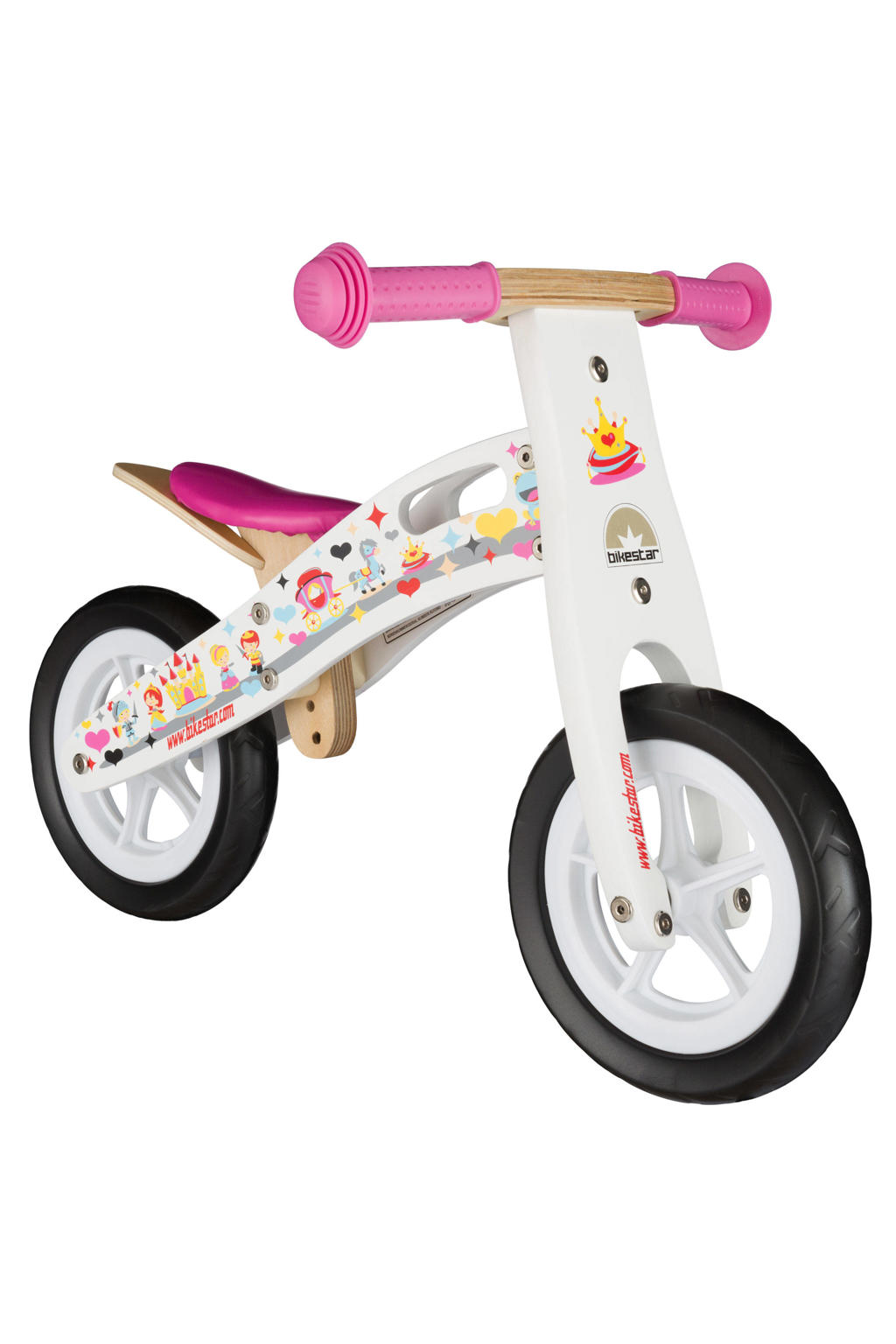 BikeStar houten loopfiets, 10 inch wielen, prinses | wehkamp