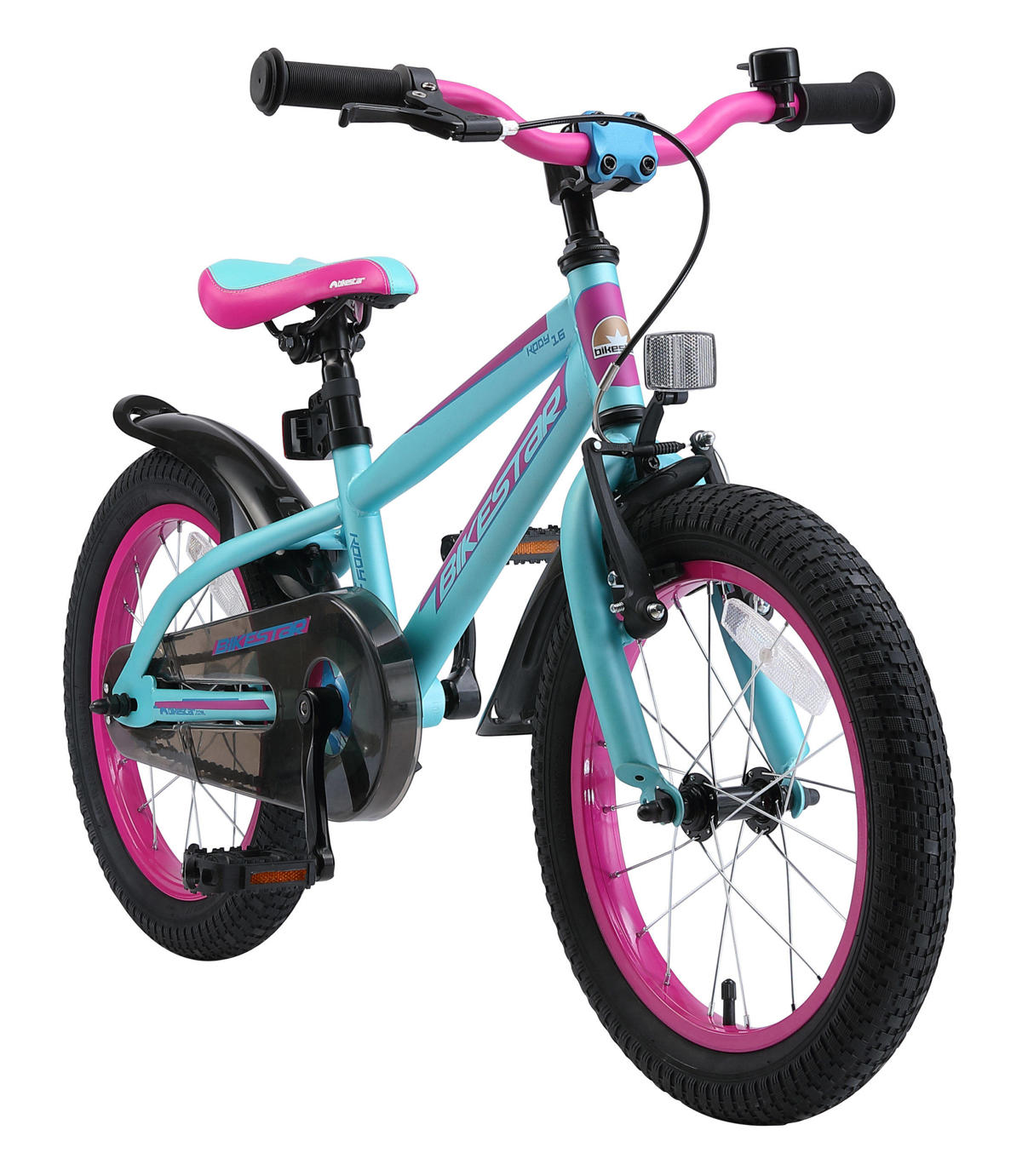 BikeStar Urban Jungle kinderfiets 16 inch paars /turquoise | wehkamp