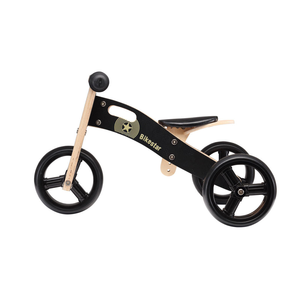 BikeStar mini loopfiets 2 in 1, hout, zwart | wehkamp