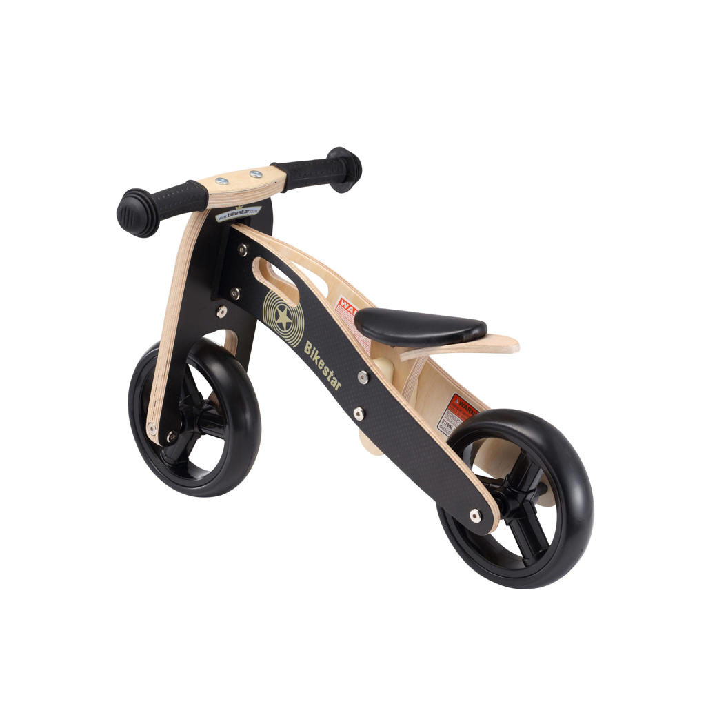 BikeStar mini loopfiets 2 in 1, hout, zwart | wehkamp