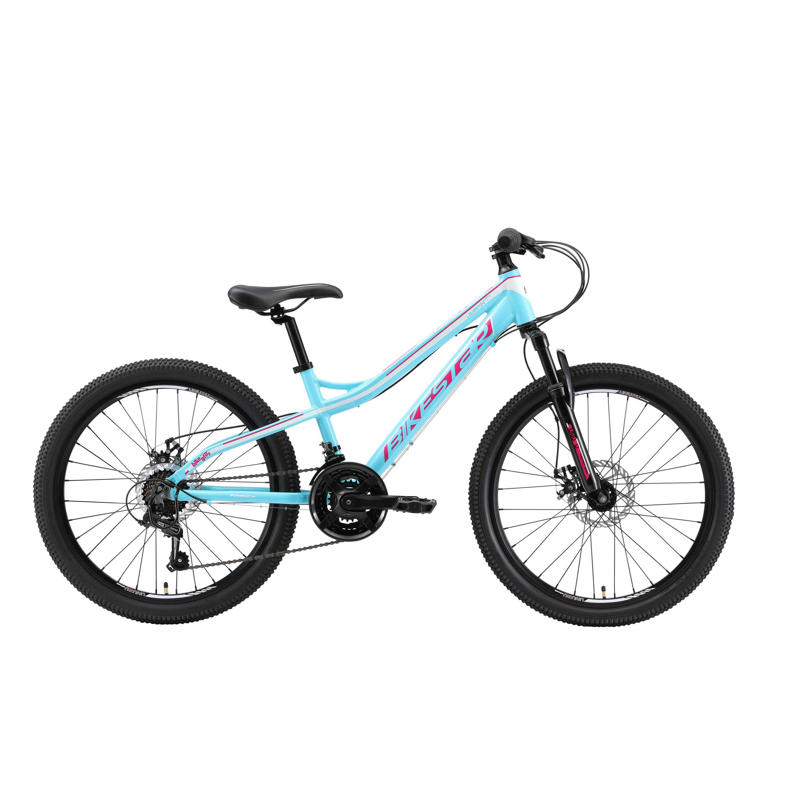 BikeStar hardtail MTB kinderfiets 24 inch turquoise /wit, 21 speed ...