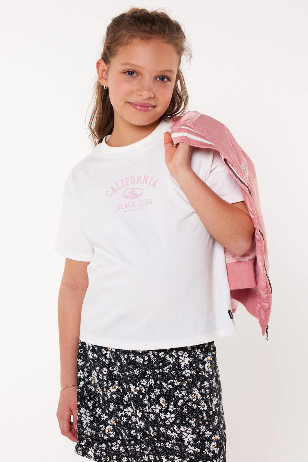 America Today T-shirt Estelle Jr met printopdruk wit | wehkamp