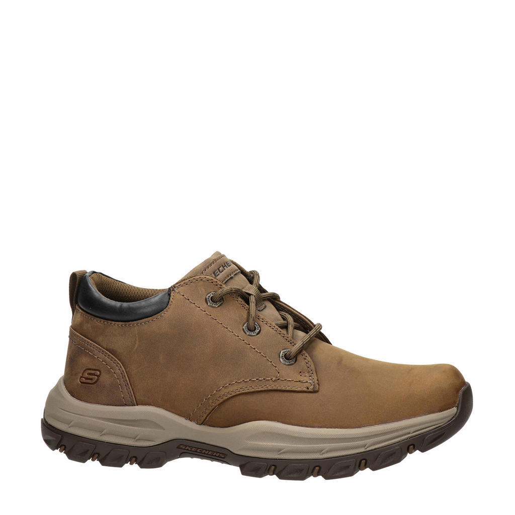 Skechers Knowlson Relaxed Fit gewaxt nubuck wandelschoenen bruin | wehkamp