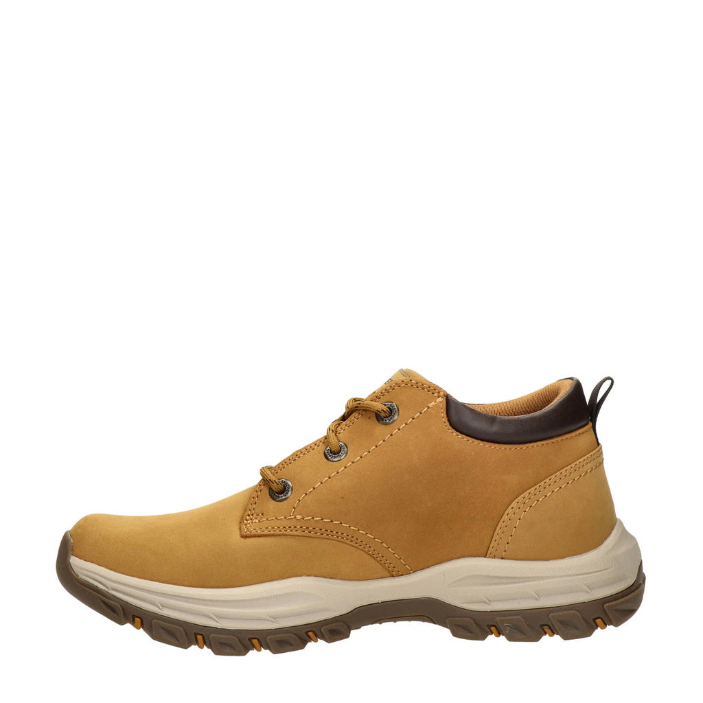 Skechers Knowlson Relaxed Fit gewaxt nubuck wandelschoenen cognac | wehkamp