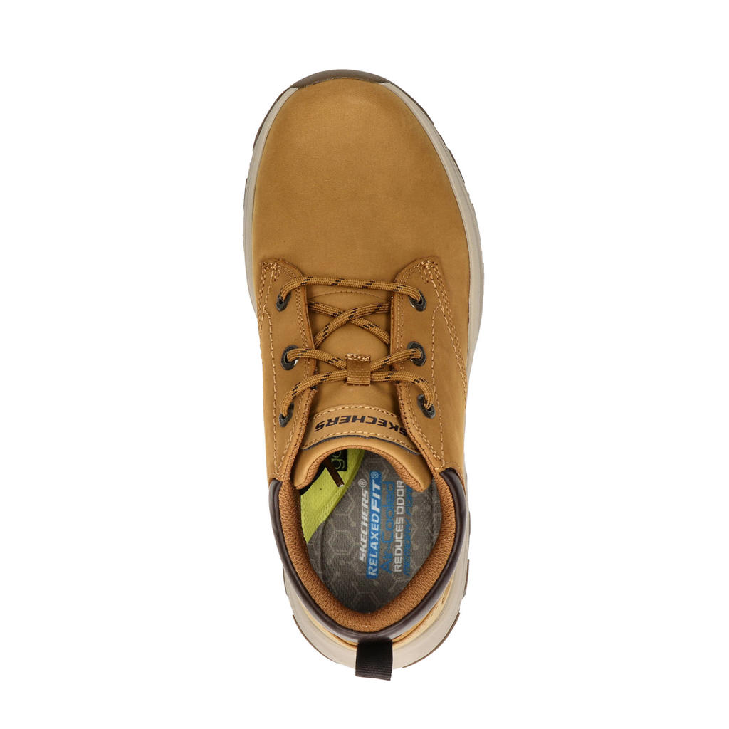 Skechers Knowlson Relaxed Fit gewaxt nubuck wandelschoenen cognac | wehkamp