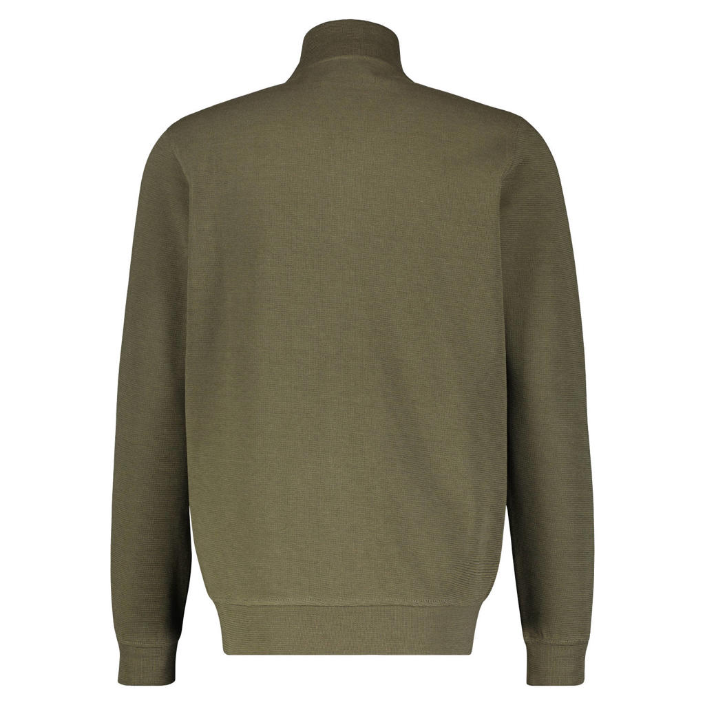 LERROS sweatvest met logo aged olive | wehkamp