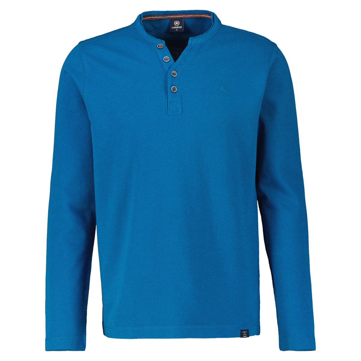 LERROS regular fit longsleeve met logo blauw | wehkamp