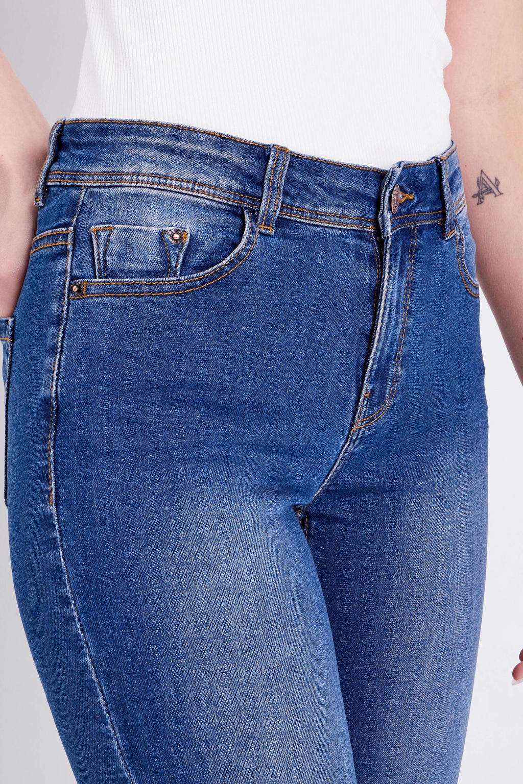 Cache Cache slim fit capri jeans dark blue | wehkamp