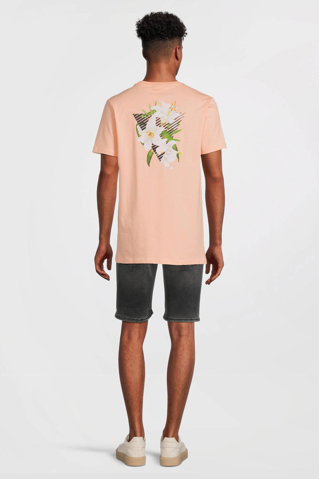 Pure Path regular fit T-shirt met backprint orange | wehkamp