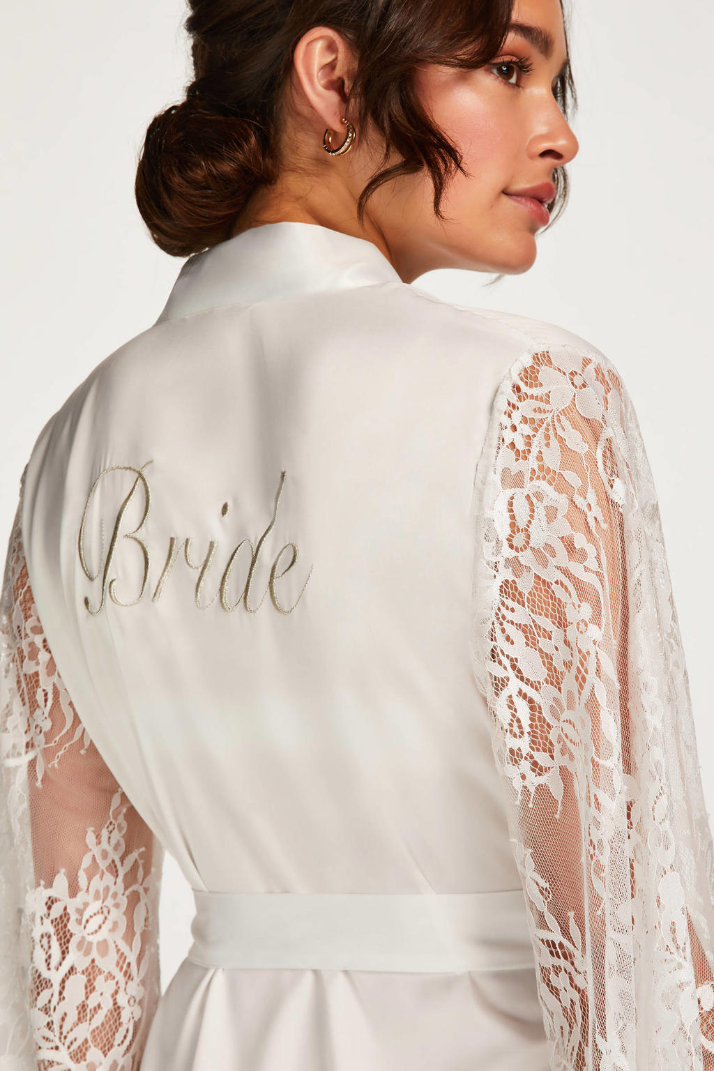 Hunkemöller satijnen kimono Bride wit | wehkamp