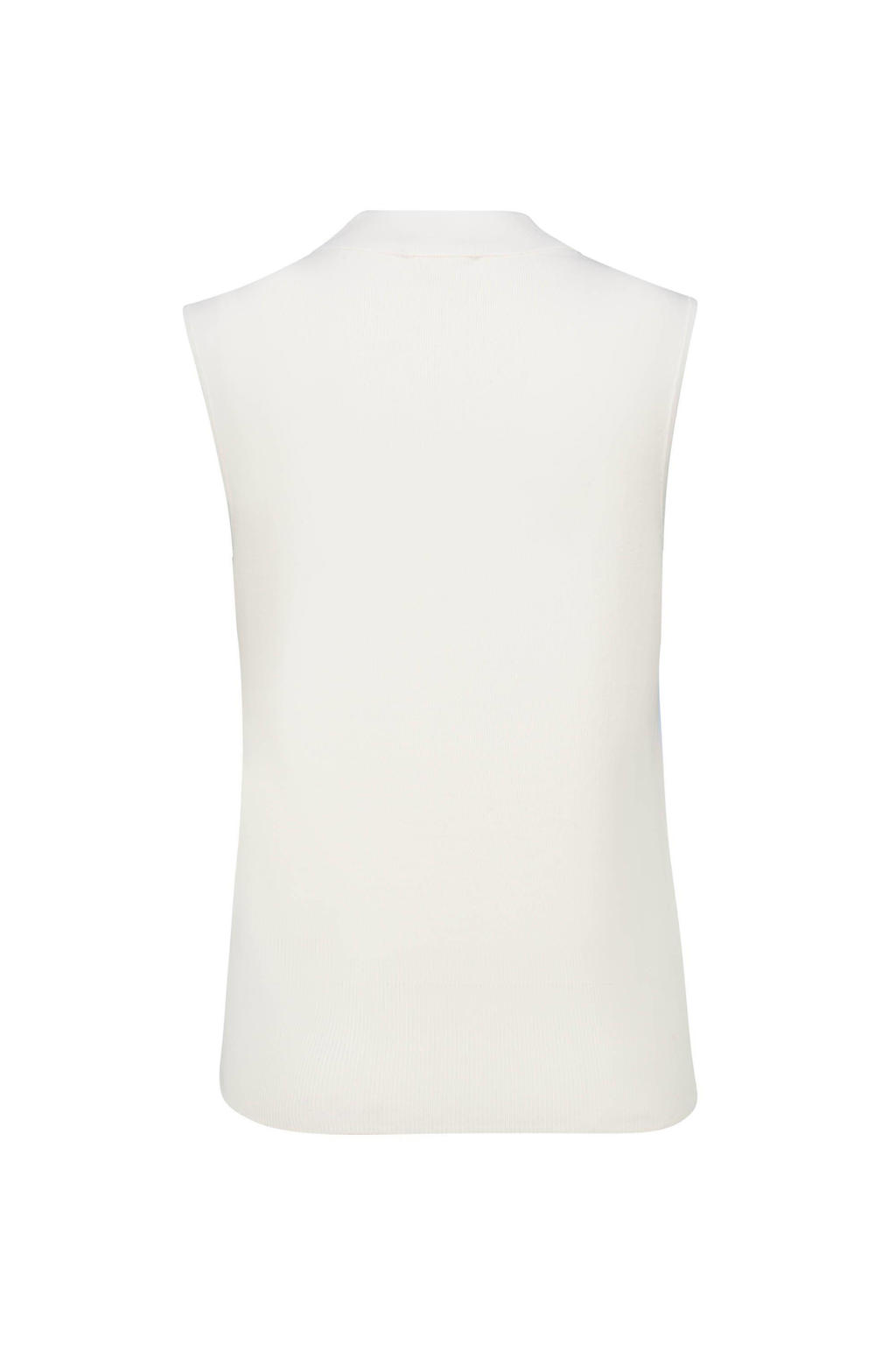 Claudia Sträter fijngebreide top met cut out ecru | wehkamp