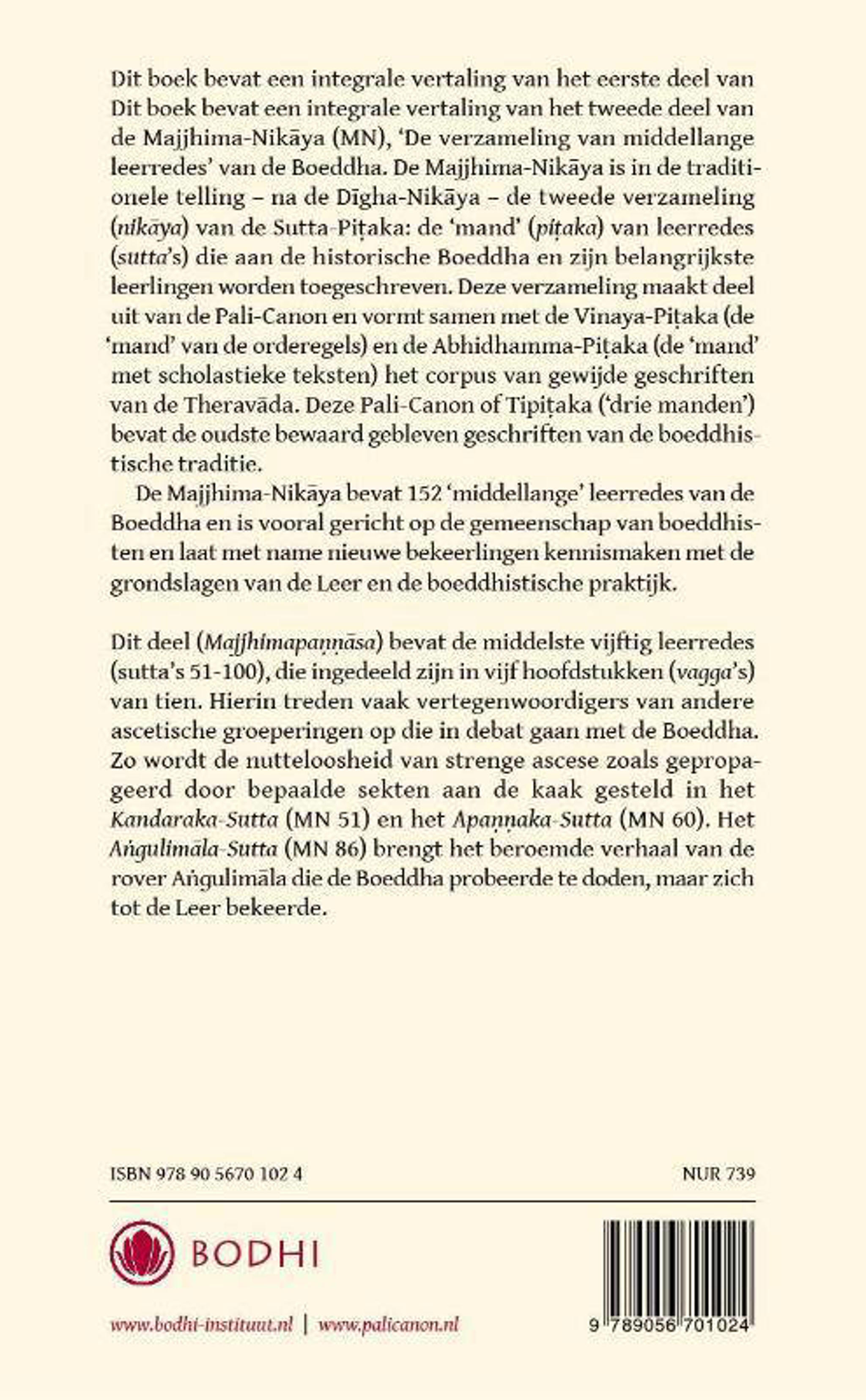 Pali-canon - Sutta Pitaka: Majjhima-Nikaya 2 De middelste vijftig ...