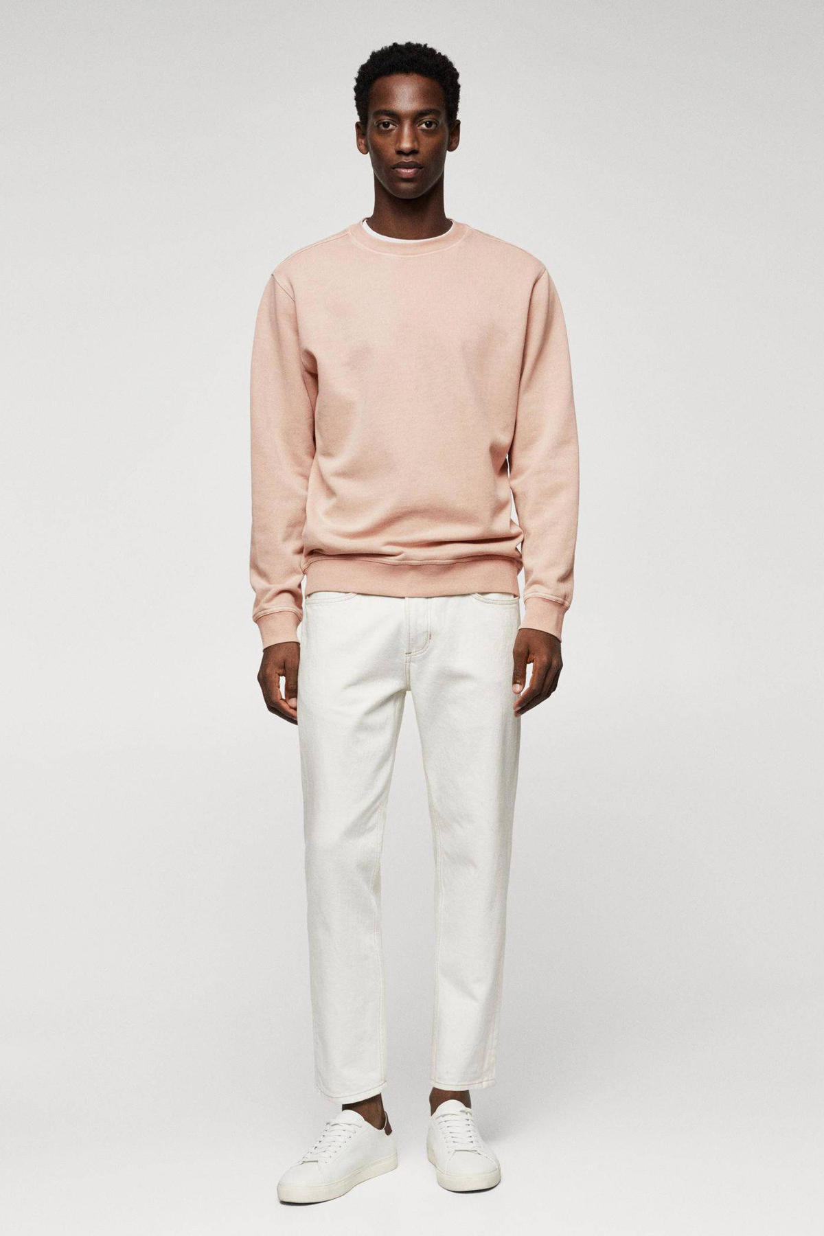 Mango Man sweater pasteloranje | wehkamp