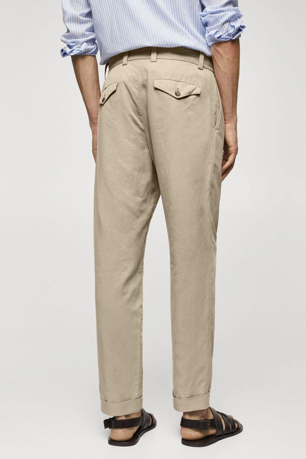 Mango Man slim fit chino lichtbeige | wehkamp
