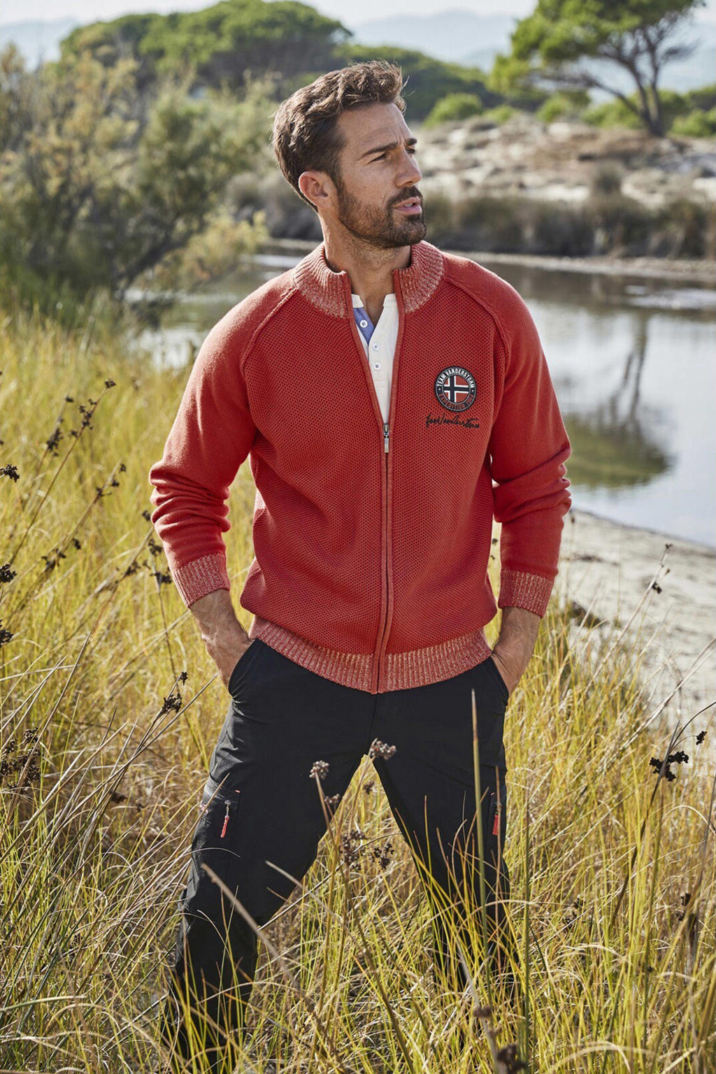 Jan Vanderstorm +FIT Collectie vest SEEBE Plus Size oranje | wehkamp