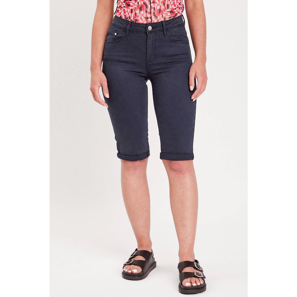 Cache Cache slim fit denim short marine | wehkamp