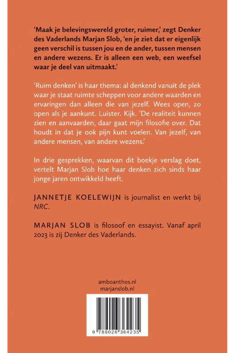 Marjan Slob en Jannetje Koelewijn Ruimte maken voor het andere | wehkamp