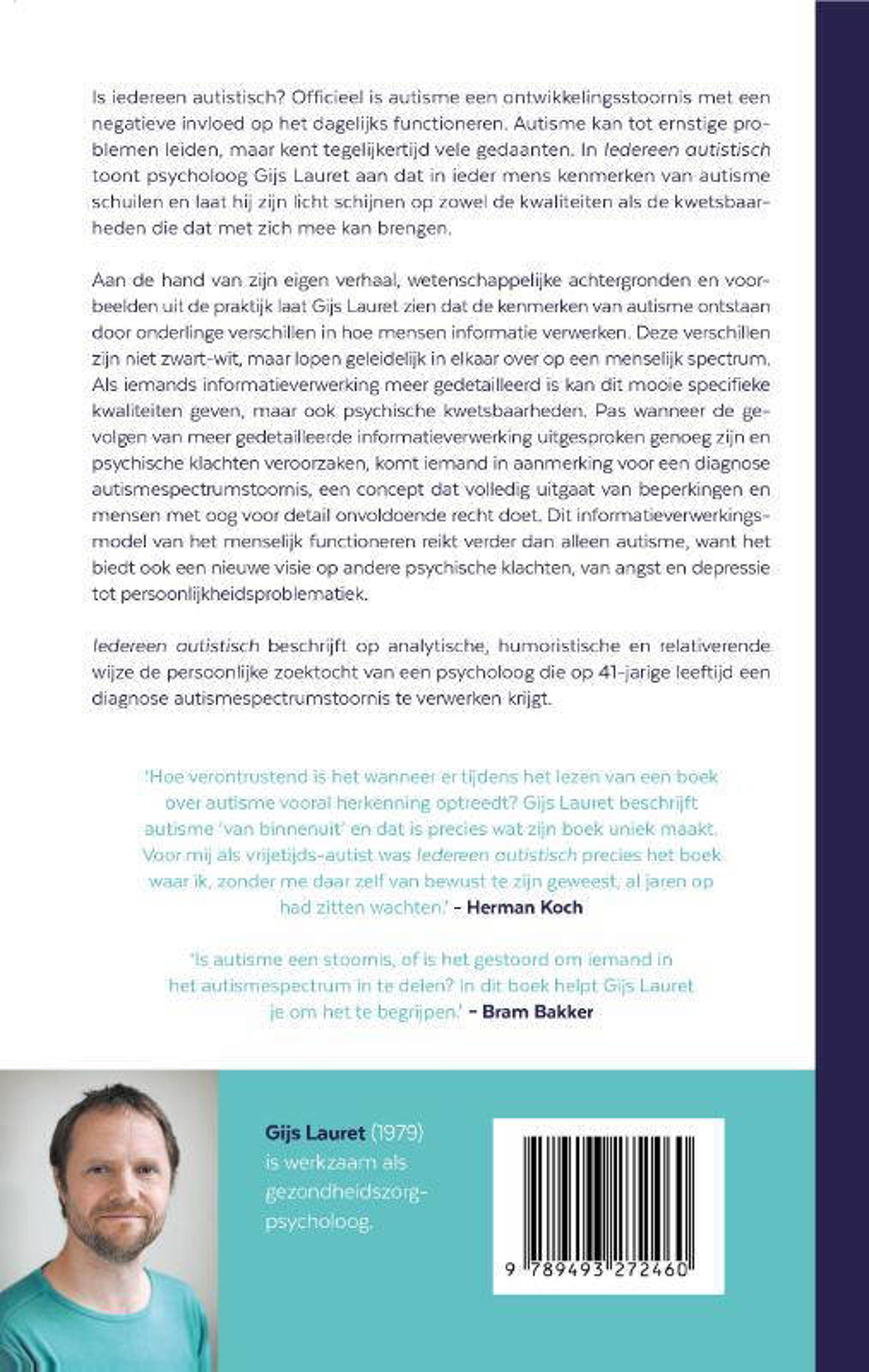 Gijs Lauret Iedereen autistisch | wehkamp