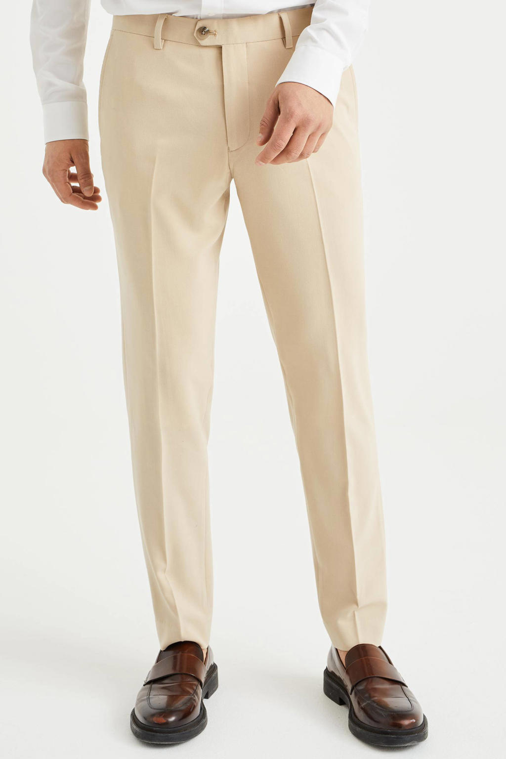 WE Fashion slim fit pantalon faded teak | wehkamp