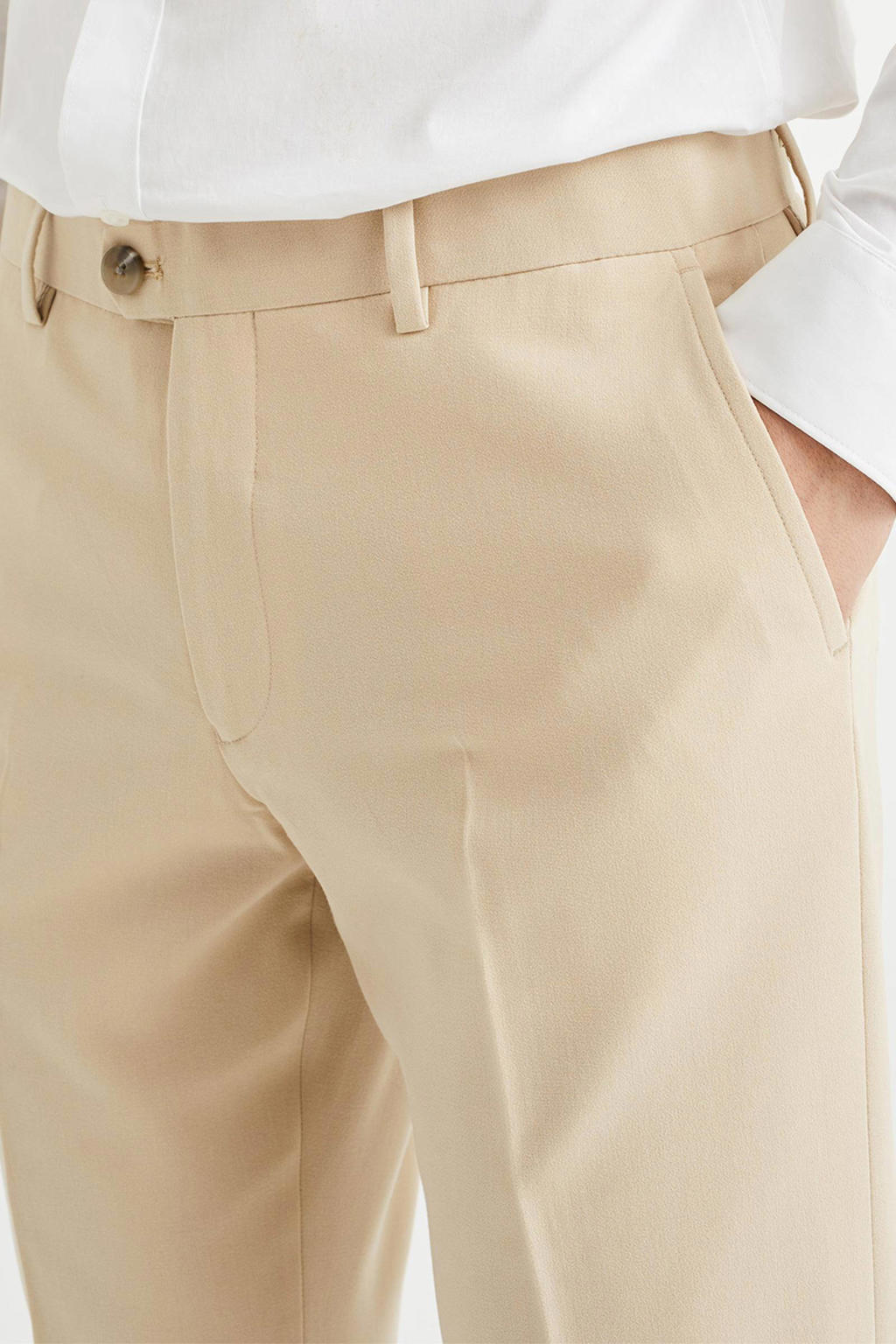 WE Fashion slim fit pantalon faded teak | wehkamp