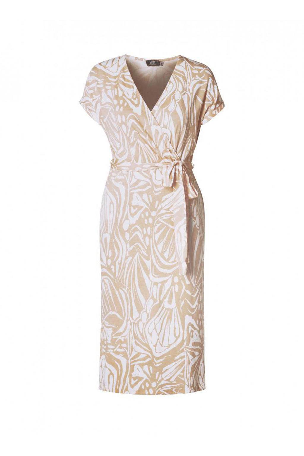 Yest jurk met all over print ecru/zand | wehkamp