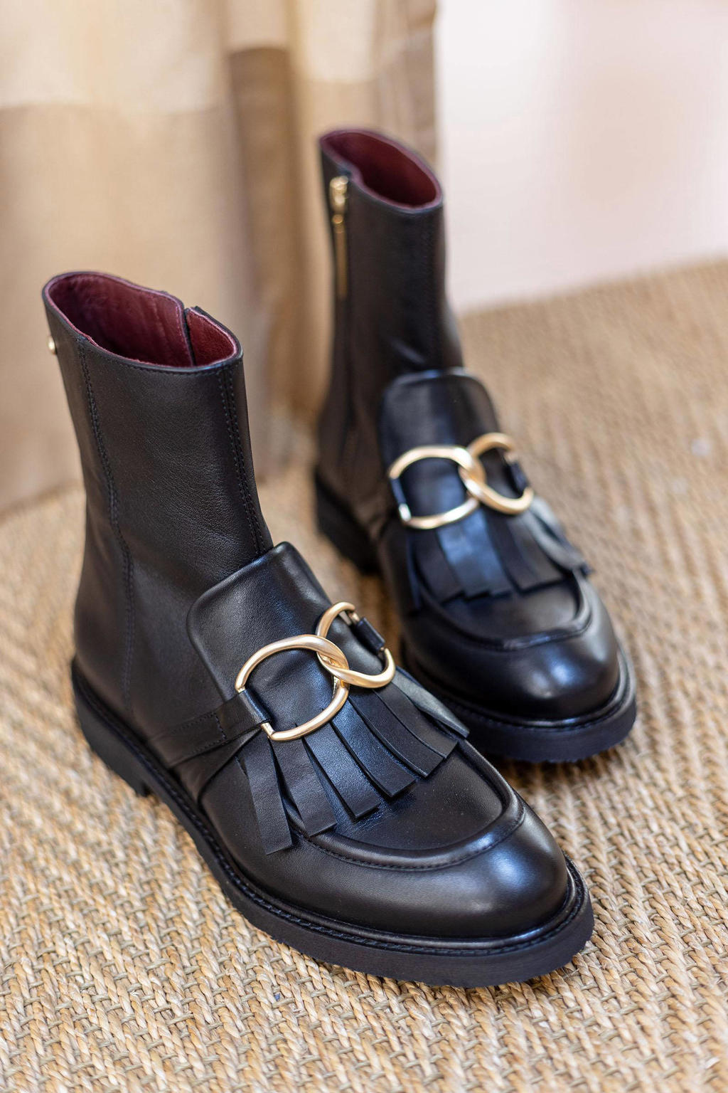 Fred de la Bretoniere Paris leren enkelboots zwart | wehkamp