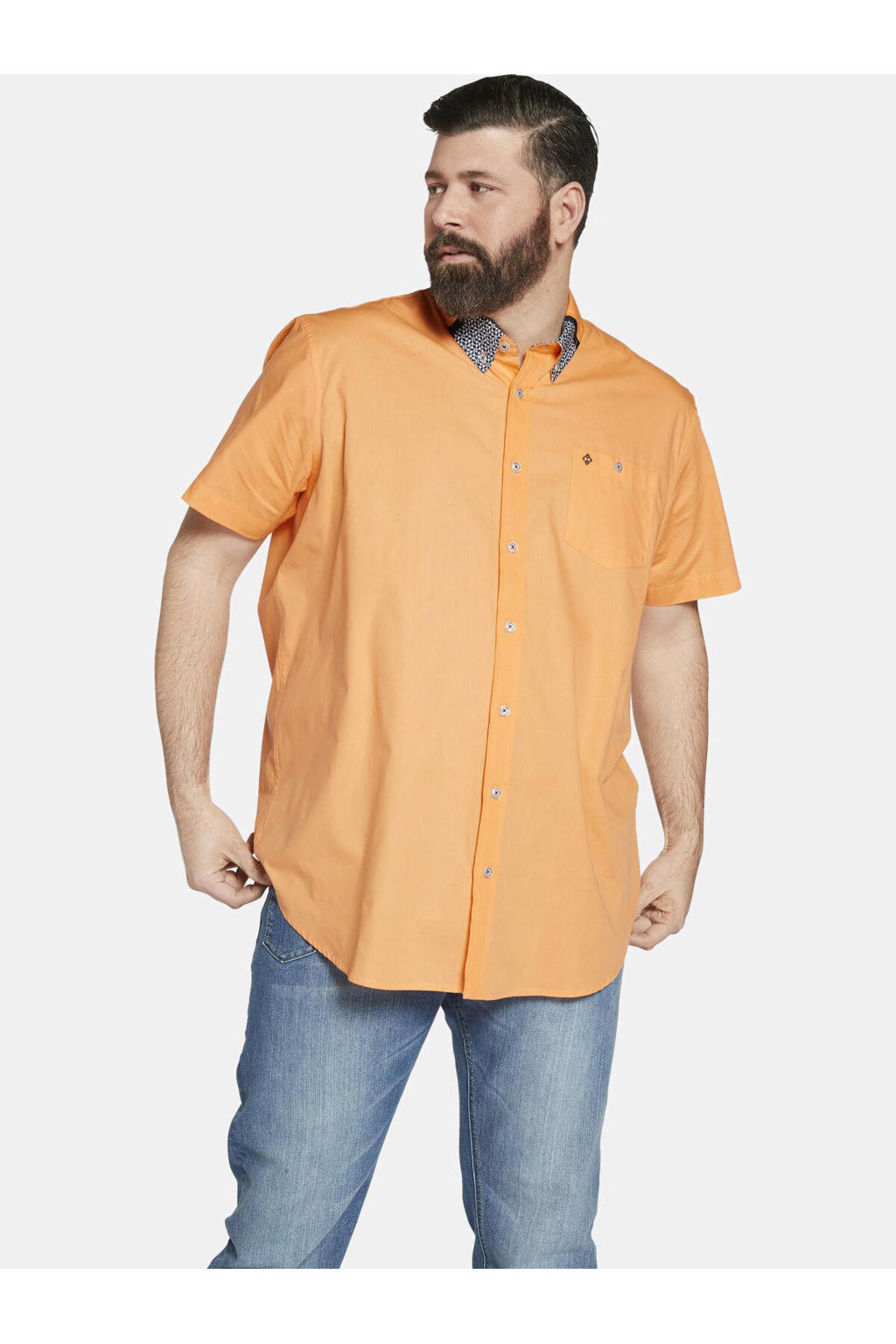 Charles Colby regular fit overhemd DUKE GRAYSON Plus Size met logo ...