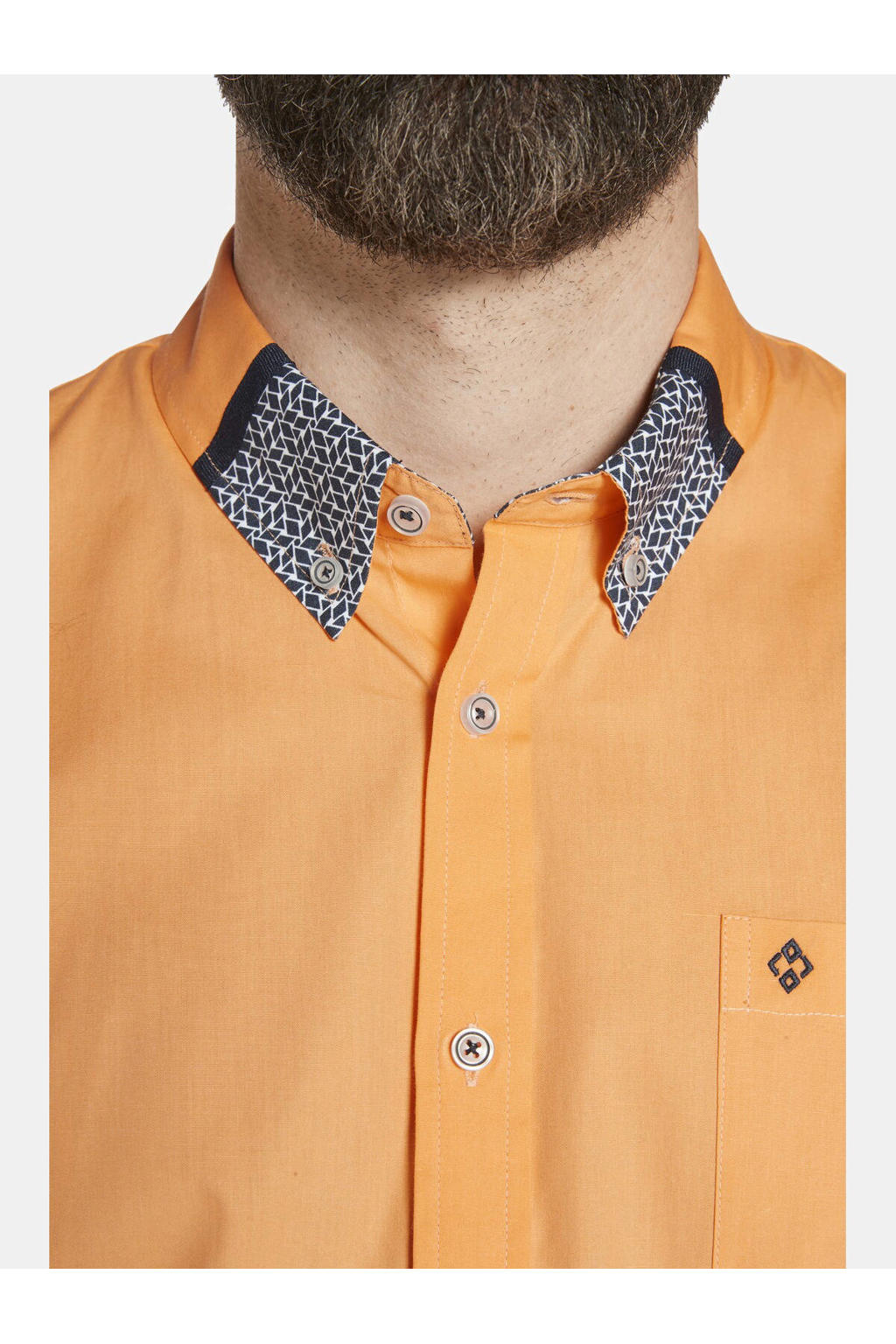 Charles Colby regular fit overhemd DUKE GRAYSON Plus Size met logo ...