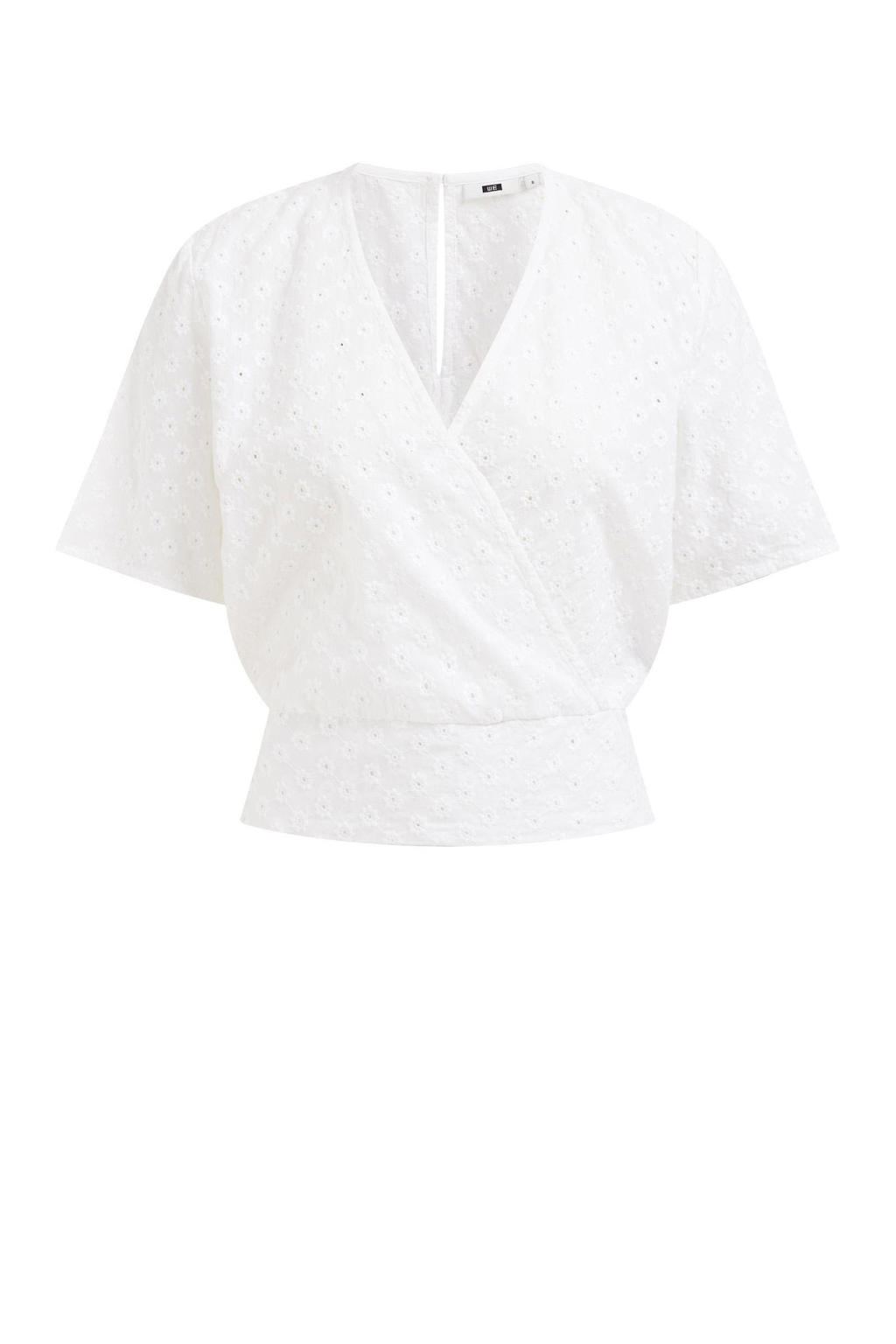 WE Fashion top met broderie wit | wehkamp