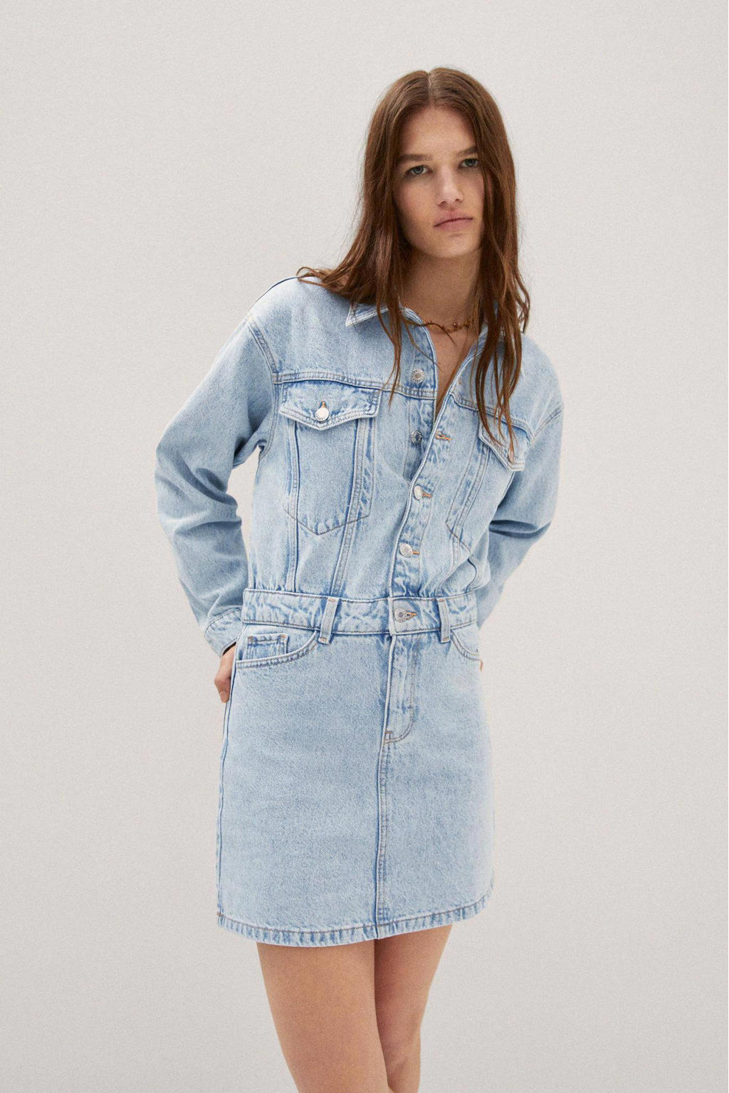 Mango Spijkerjurk Light Blue Denim Wehkamp
