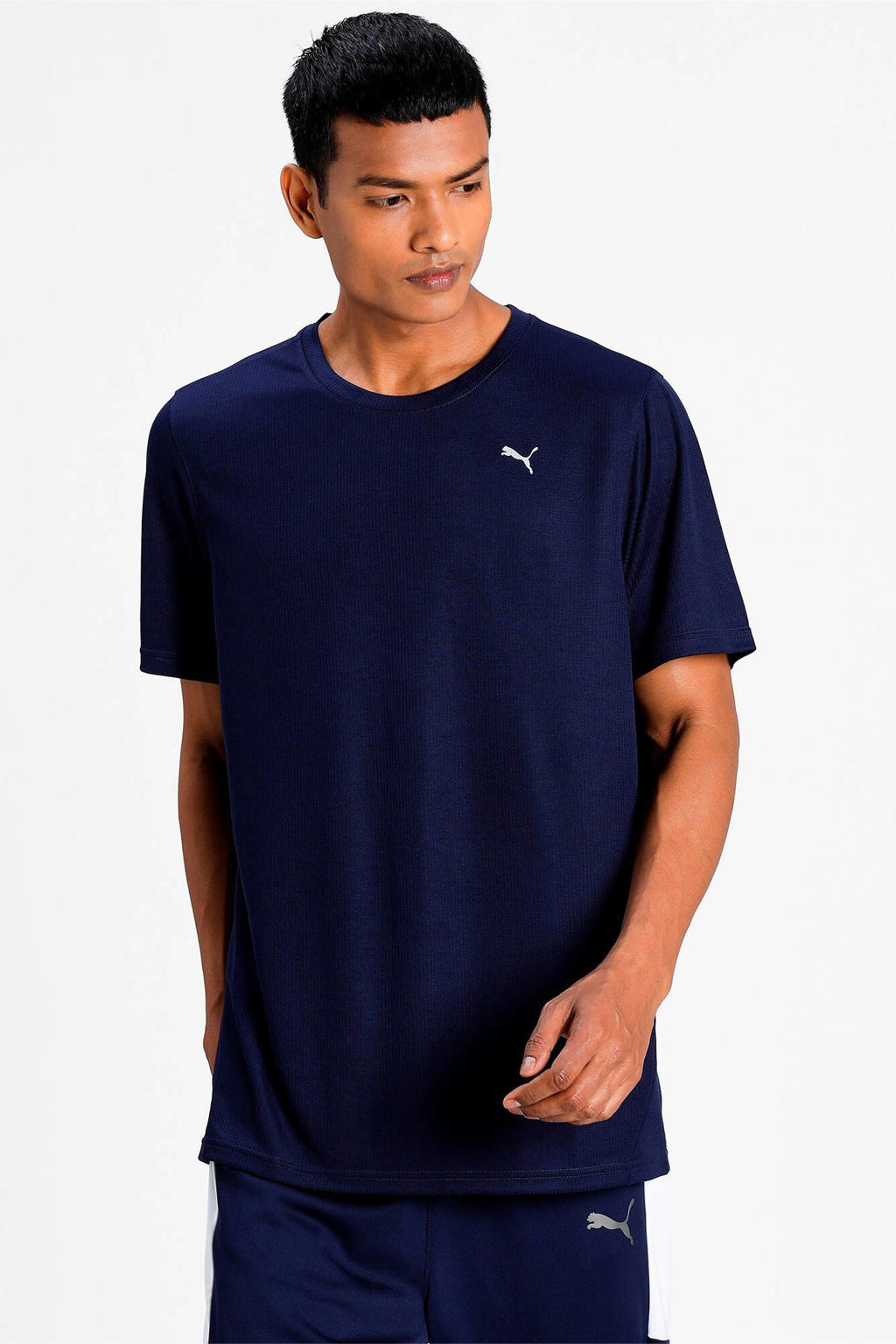 Puma sport T-shirt donkerblauw | wehkamp
