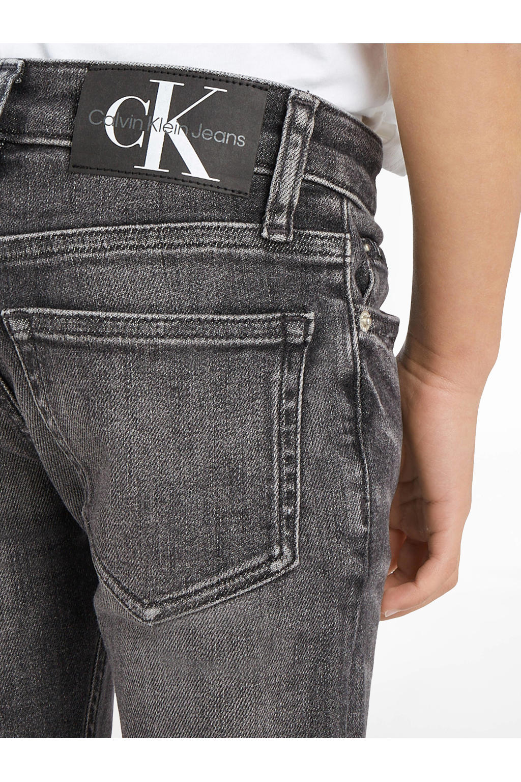 Calvin Klein skinny jeans mid grey | wehkamp