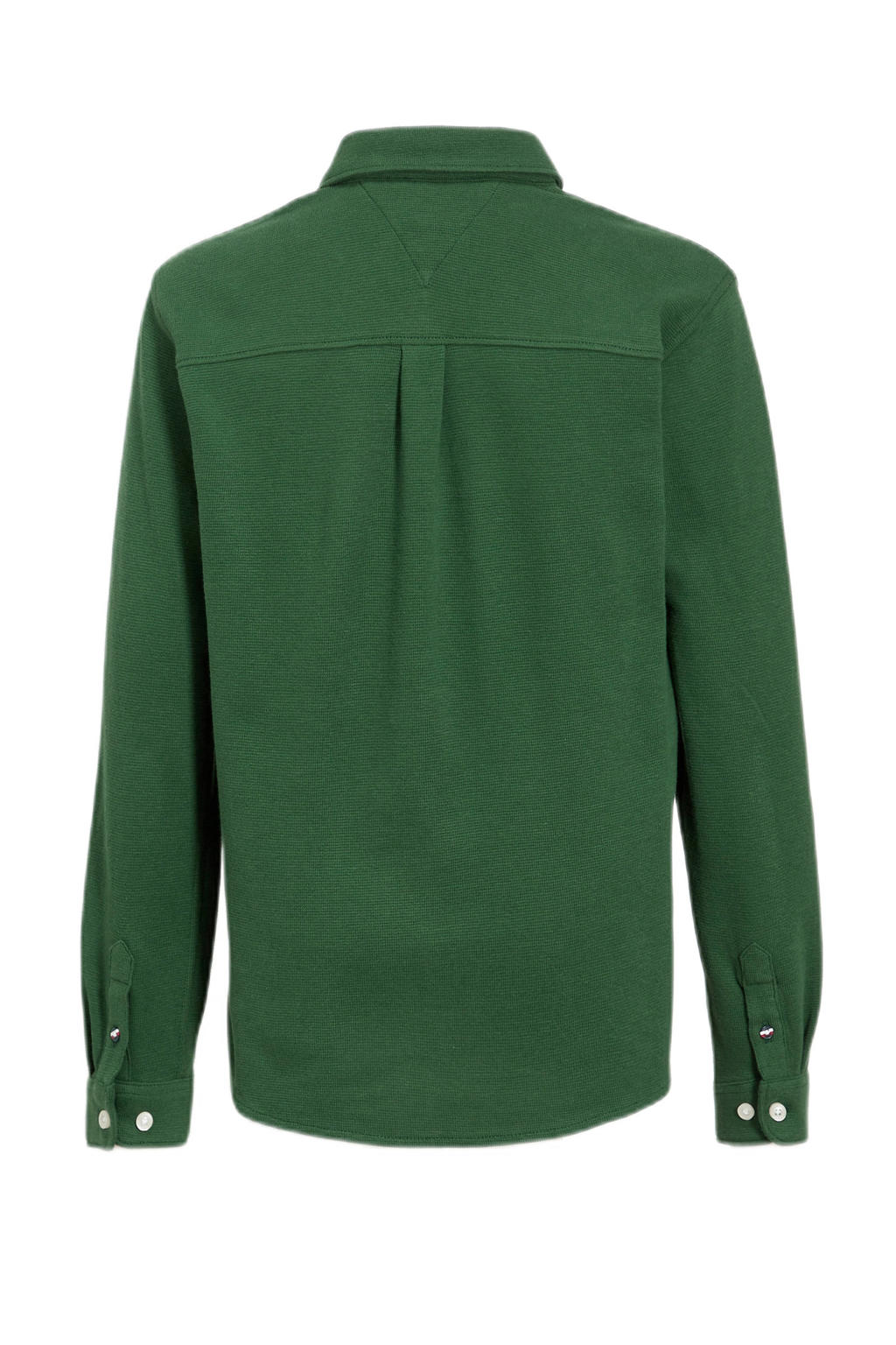 Tommy Hilfiger overhemd met logo groen | wehkamp