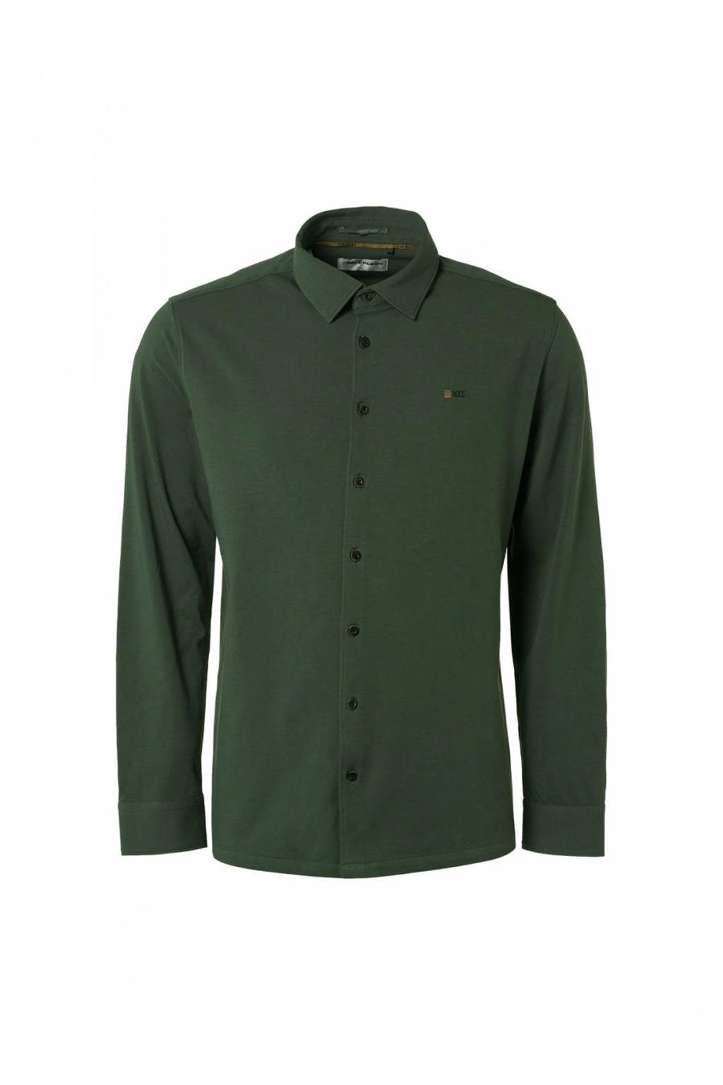 No Excess slim fit overhemd met logo dark green | wehkamp
