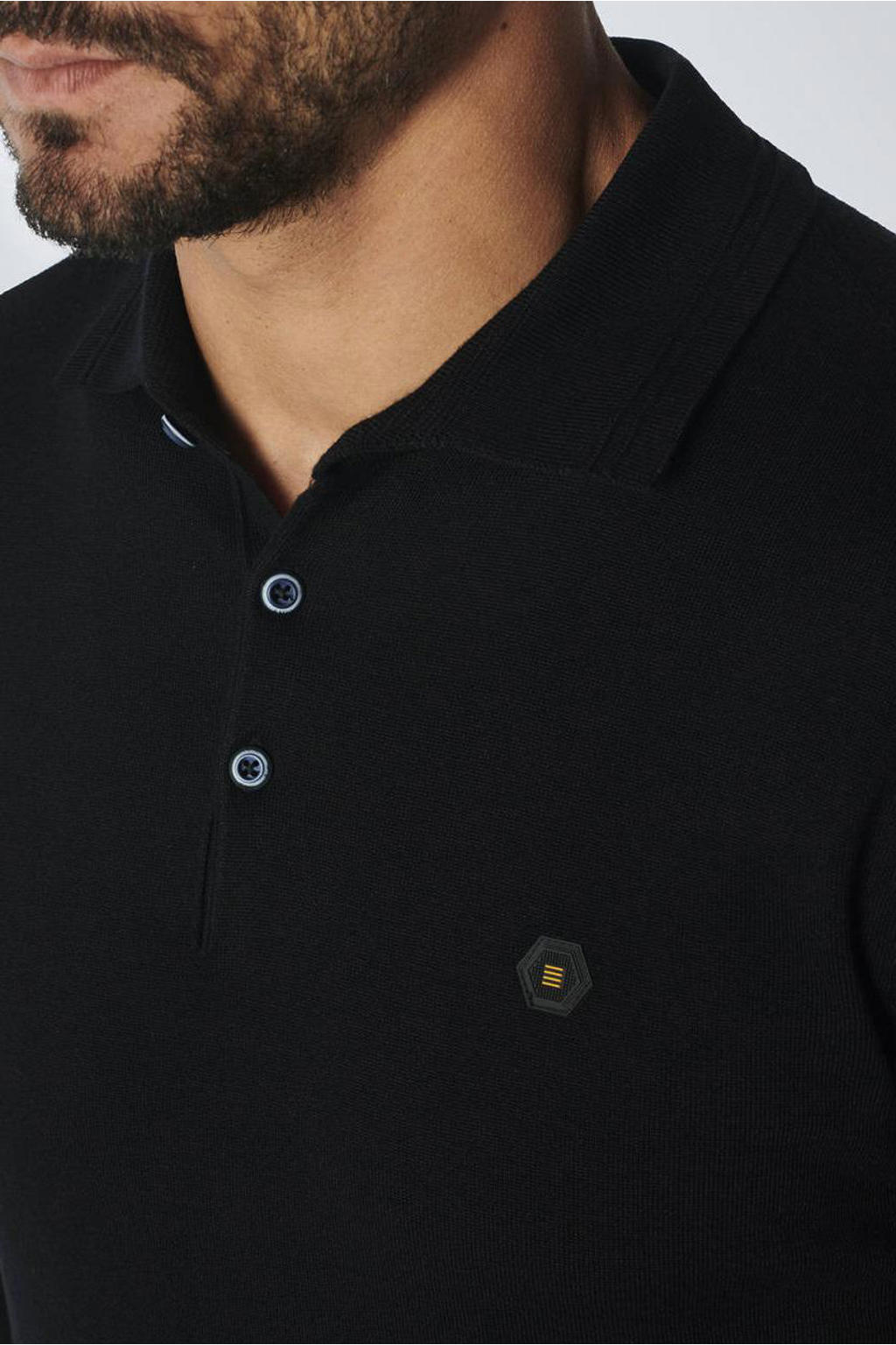 No Excess polo met logo zwart | wehkamp