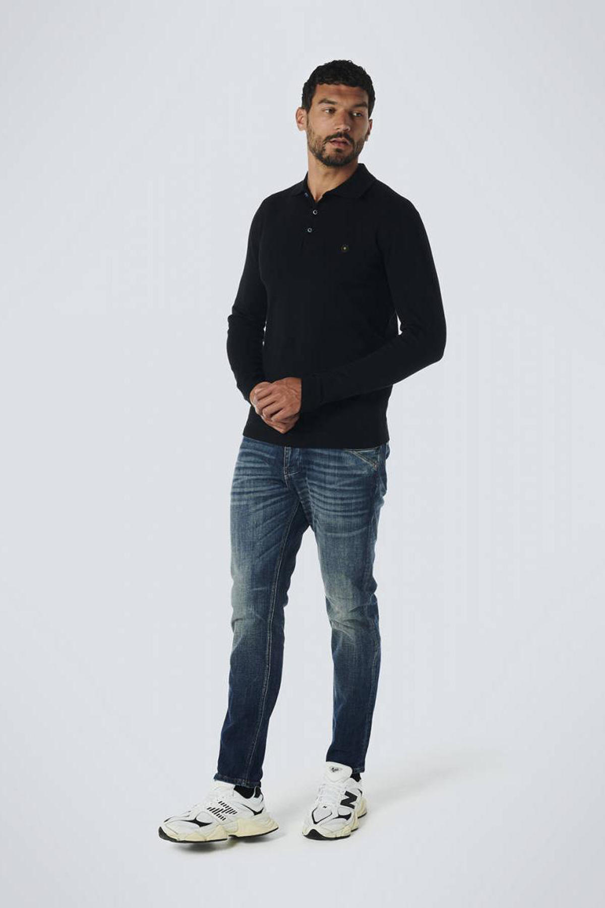 No Excess polo met logo zwart | wehkamp