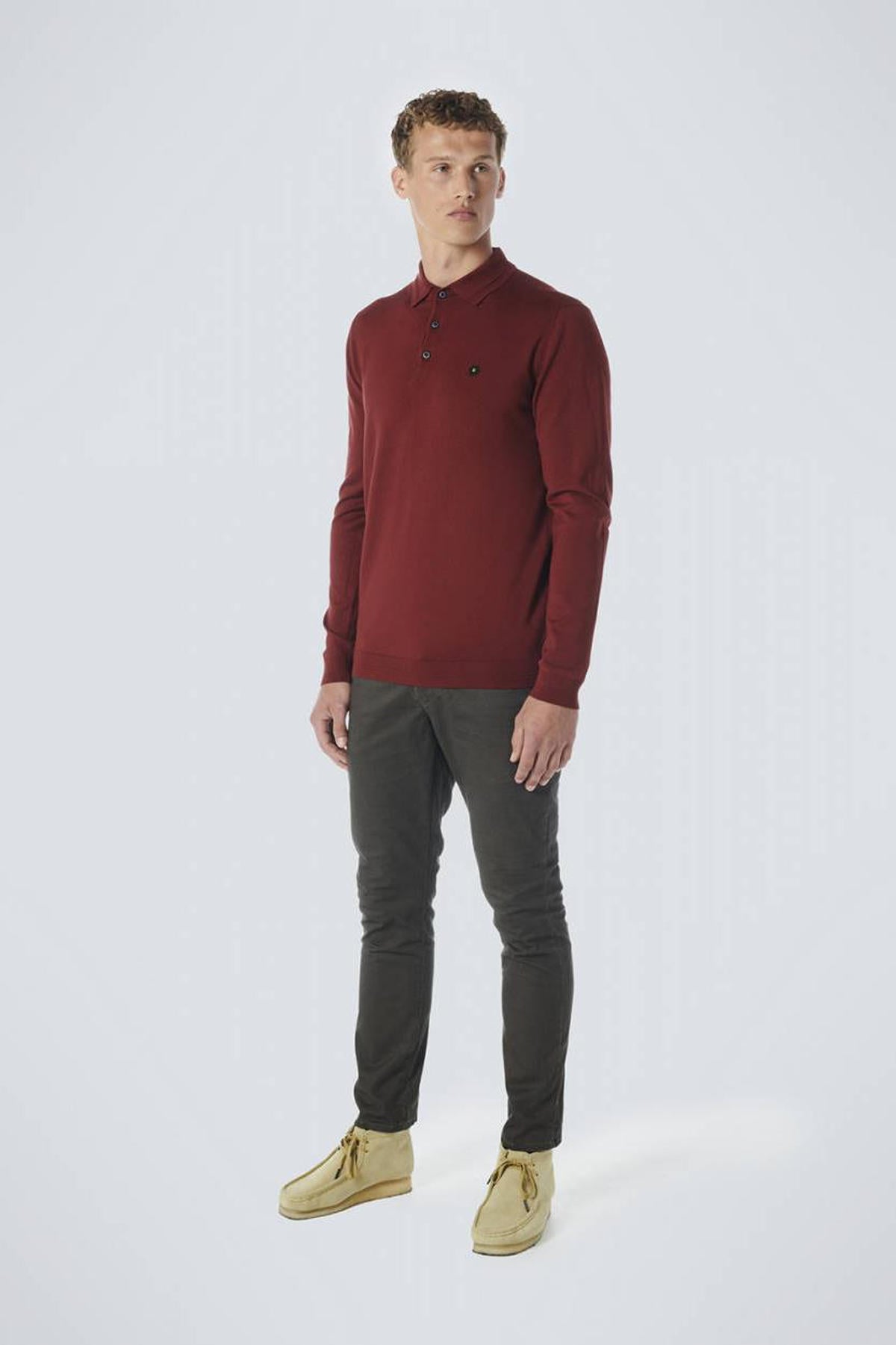 No Excess polo met logo dark red | wehkamp
