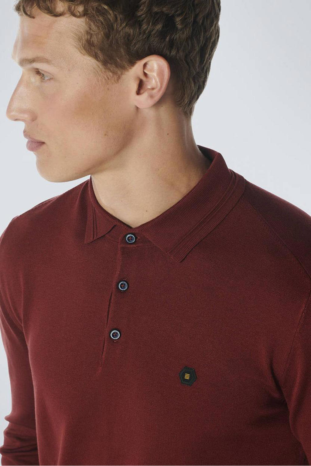 No Excess polo met logo dark red | wehkamp
