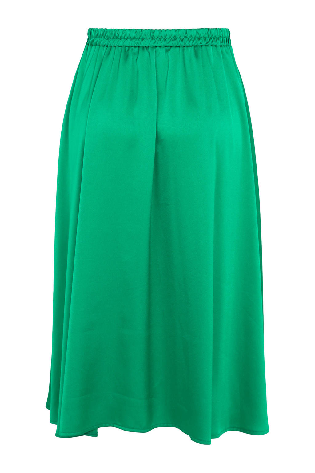 Paprika satijnen midi rok groen | wehkamp