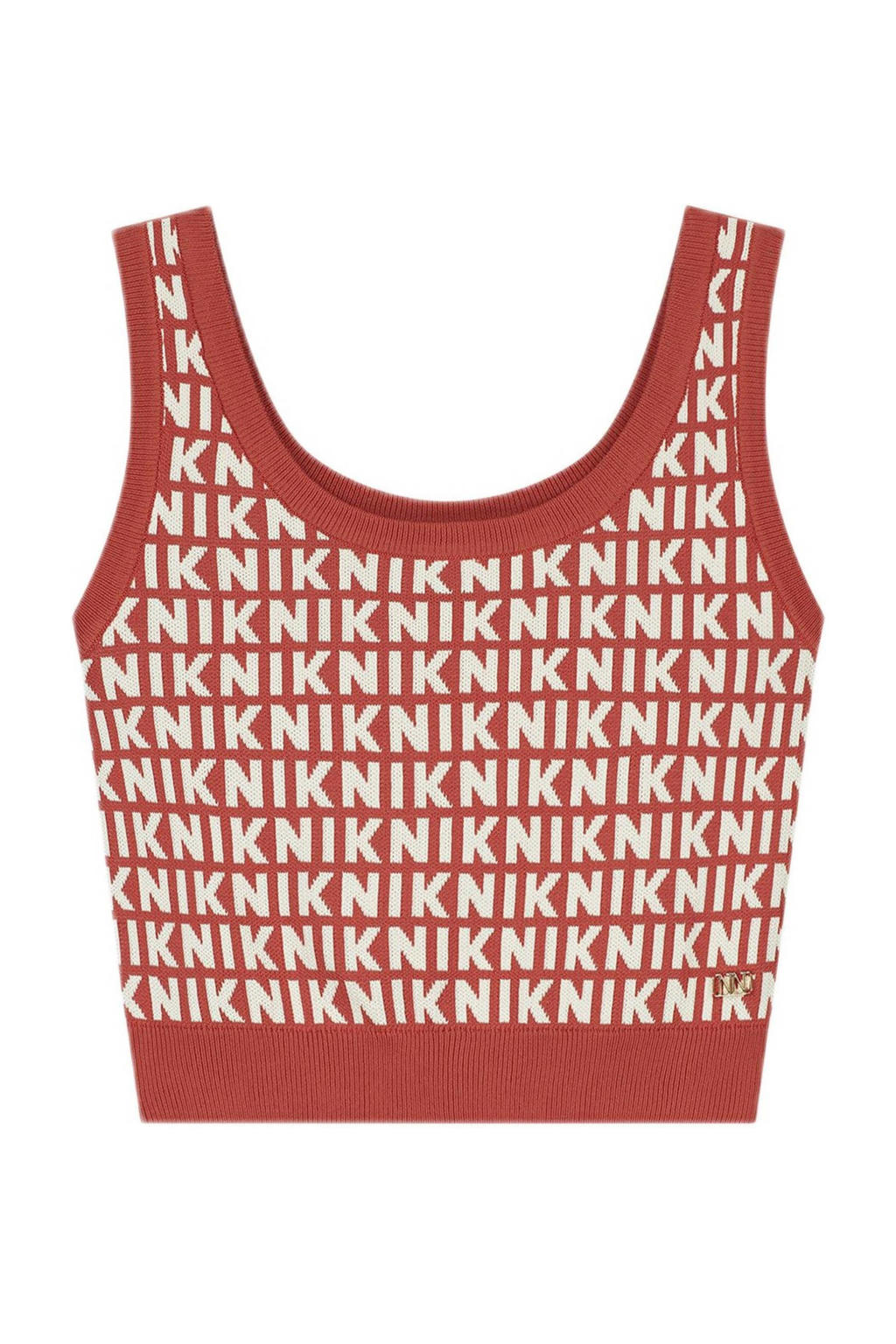 NIK&NIK top Payton met logo rood/ecru | wehkamp