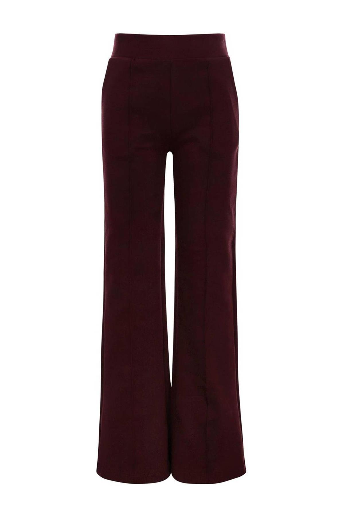 LOOXS 10sixteen wide leg broek wijn rood | wehkamp