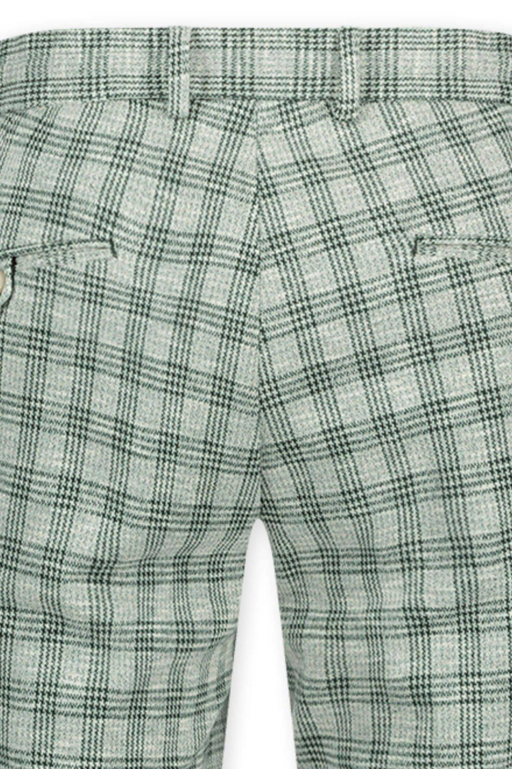 Blue Industry geruite regular fit pantalon groen | wehkamp