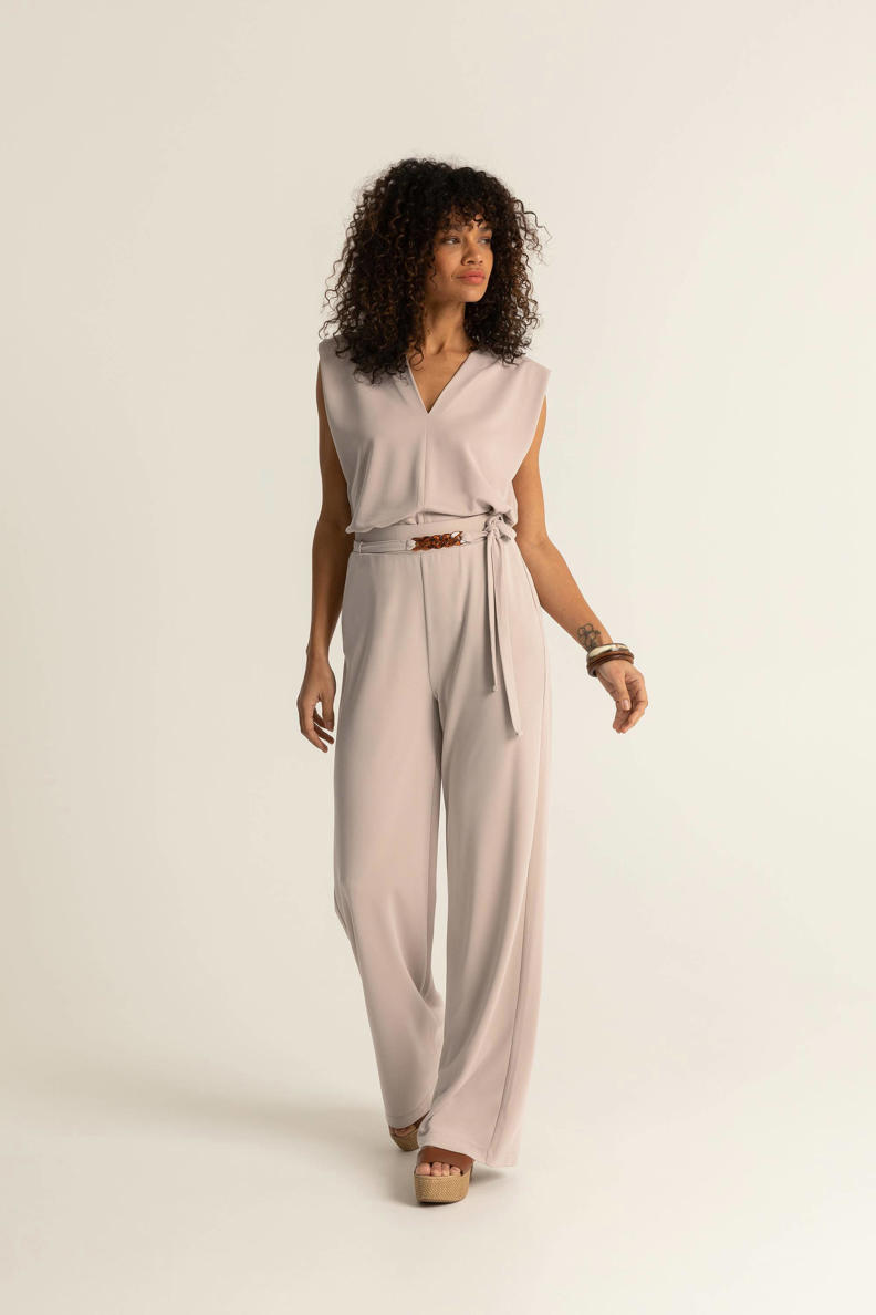 Expresso high waist wide leg broek lichtgrijs | wehkamp