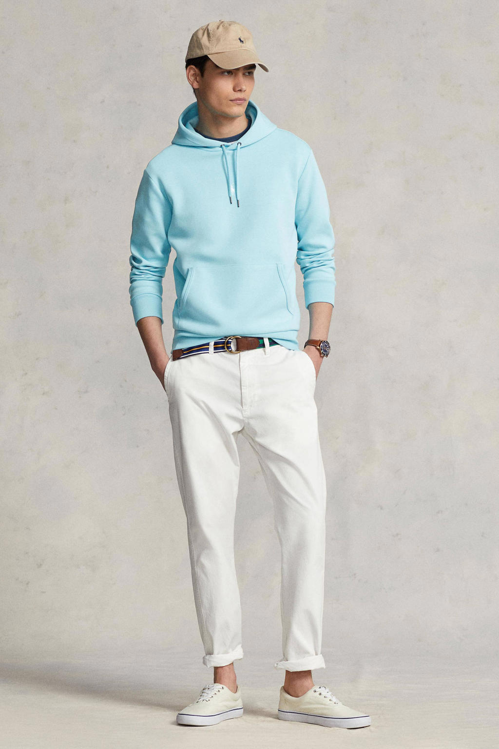 POLO Ralph Lauren hoodie hammond blue | wehkamp